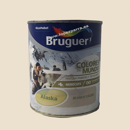 Pintura plástica mate para interior Colores del Mundo Alaska blanco cálido